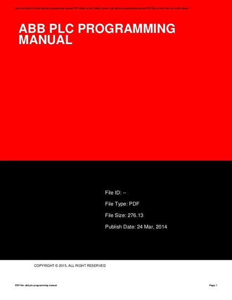 Abb Plc Programming Manual