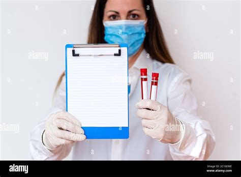Laboratory Blood Test Sample Shown For Medical Diagnostic Analysis Result Stock Photo Alamy