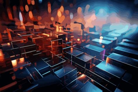 Premium Vector Data Technology Background Abstract Background Connecting Dots And Lines On