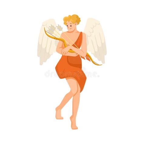 Man Eros Ancient Greek God And Deity As Figure From Mythology Vector