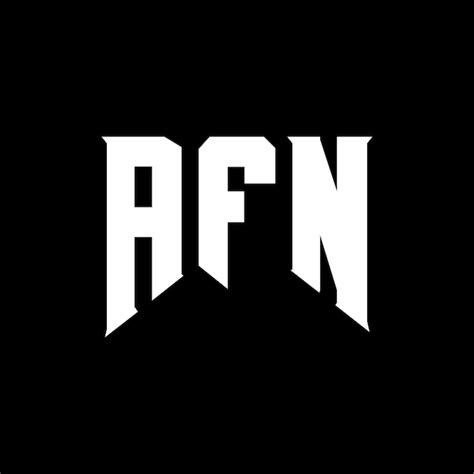 Premium Vector Afn Letter Logo Design For Technology Company Afn Logo Design Black And White