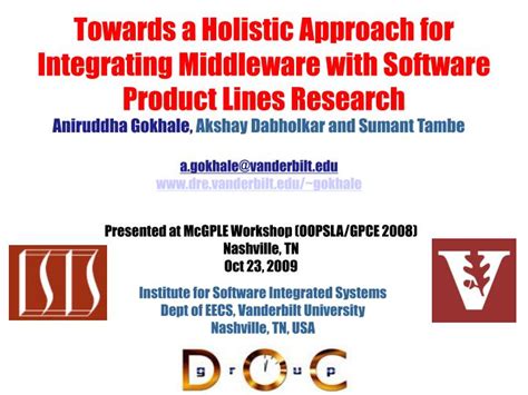ppt towards a holistic approach for integrating middleware with