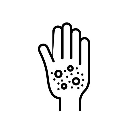 Rash Hand Icon Outline Flat Icon 47526062 Vector Art At Vecteezy