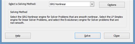 16 Solver Options In The Properties Dialog Box Download Scientific Diagram