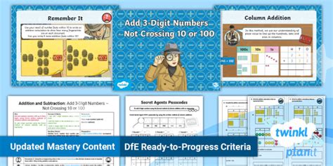 Y3 Add 3 Digit Numbers Not Crossing 10 Or 100 Lesson Pack