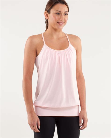 Lululemon No Limits Tank Blush Quartz Wee Stripe White Blush Quartz