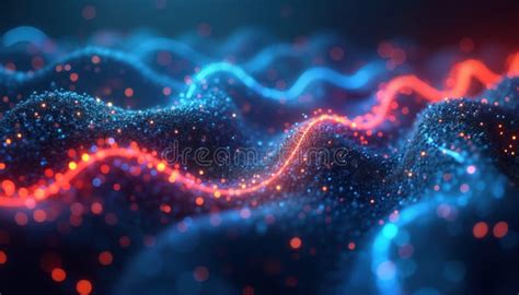 Abstract Image Shows Glowing Data Transfer Colorful Lines Glowing