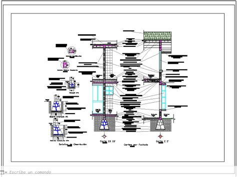 Section Through Housing Facade In Autocad Cad 88 31 Kb Bibliocad