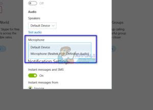 Fix Skype Microphone Not Working