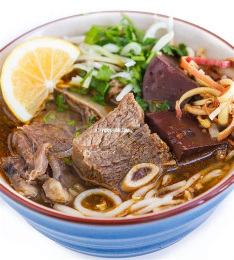 Vietnamese Spicy Beef Noodle Soup Bun Bo Hue Vicky Pham Recipe