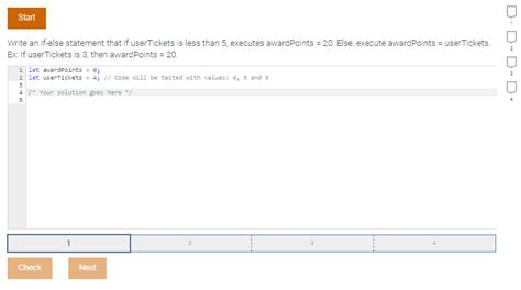 solved start write an if else statement that if usertickets