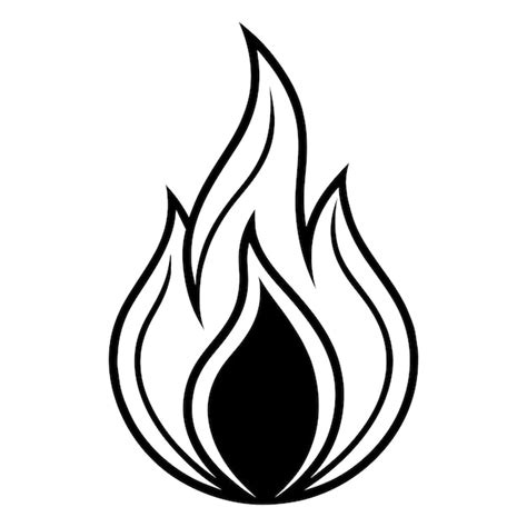 Premium Vector Stylized Black Flame Icon With Clean Lines
