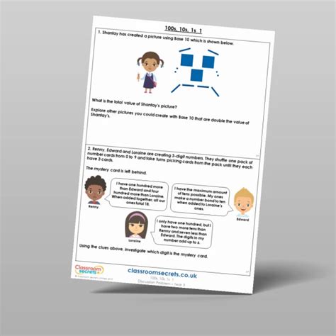 Year 3 100s 10s 1s 1 Supporting Activity Resource Classroom Secrets