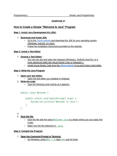 simple java programming 1 pdf