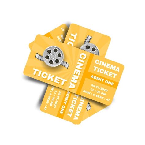 premium vector abstract color ticket for cinema theater concert with