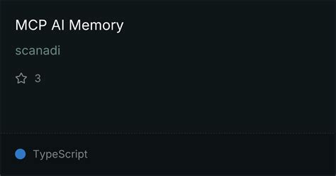 Score MCP AI Memory Glama