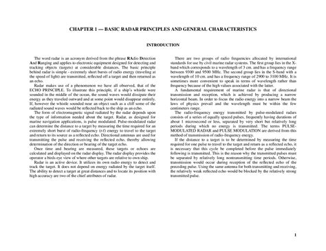 Introduction To Basic Radar Principles And General Characteristics Lab Nava 302 Docsity