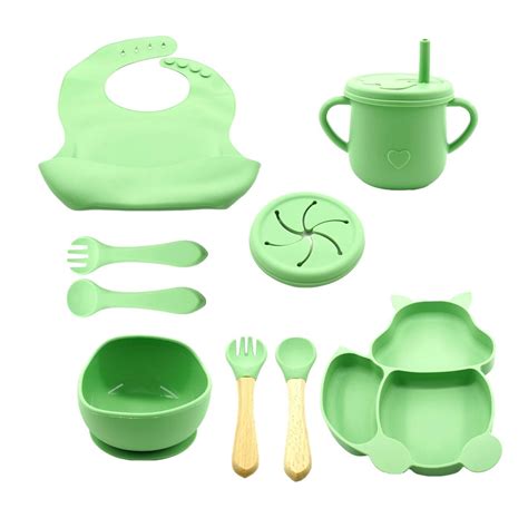 Комплект от 10 части безалергенен силикон разнообразяваща бебешка