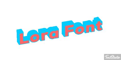 Lora Font Font Animated  Logo Designs