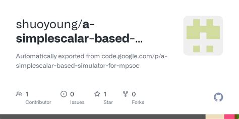 Github Shuoyoung A Simplescalar Based Simulator For Mpsoc Automatically Exported From Code