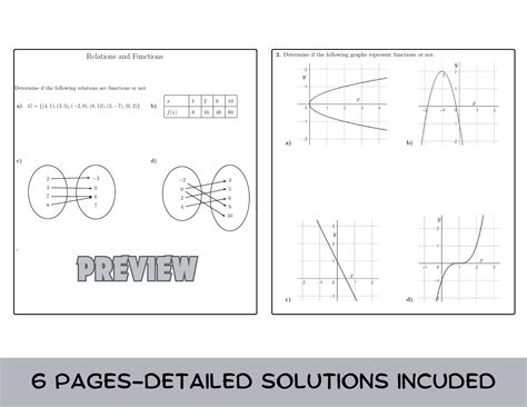 Representing Relations Worksheet