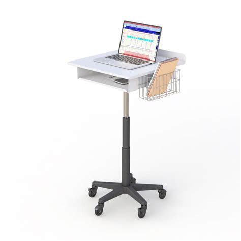 Custom Rolling Computer Table Mobile Pc Workstation Mi 7985