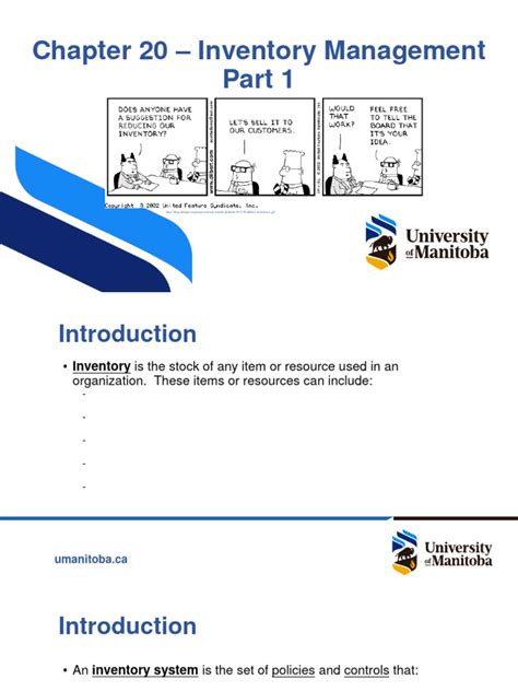 Ch 20 Inventory Management Part 1 Skeleton Pdf Inventory Economics