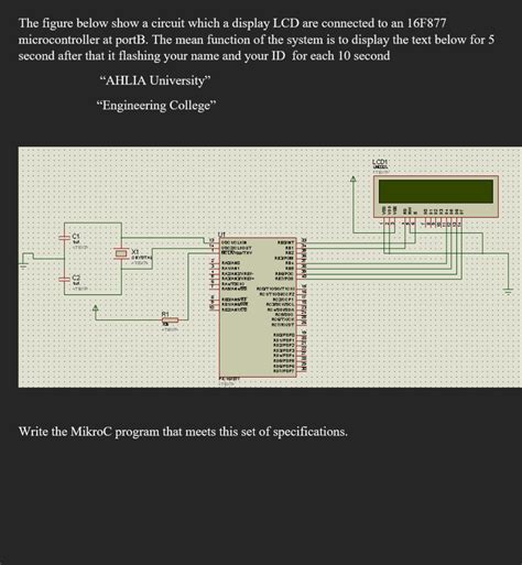Solved The Figure Below Show A Circuit Which A Display LCD Chegg