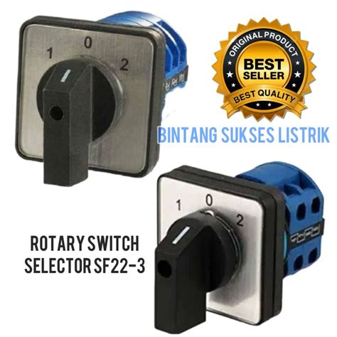 Jual Original Selector Switch 3 Position 1p 1 0 2 Sf22 3 1 Selektor Swit 3 Posisi 1 Phase Rotary