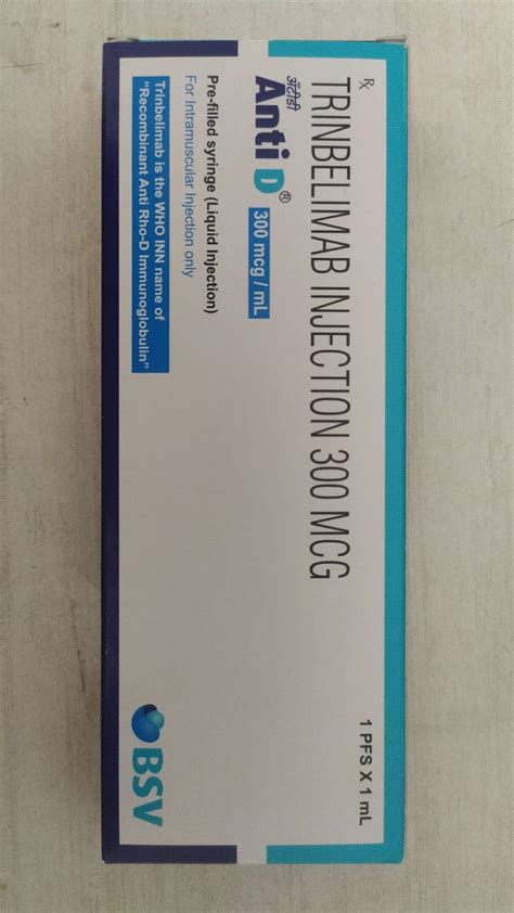 Available With Us In Quantity Anti D Inj 300mcg Ml Bharat Serum And Vaccines Rush Your Orders