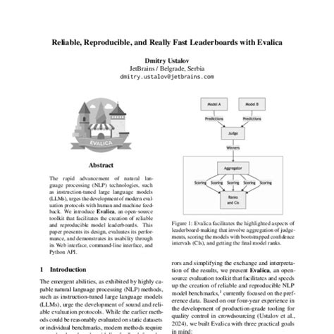 Reliable Reproducible And Really Fast Leaderboards With Evalica Acl Anthology
