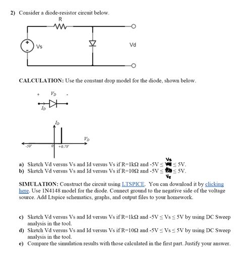 Consider A Diode Resistor Circuit Below Chegg Com