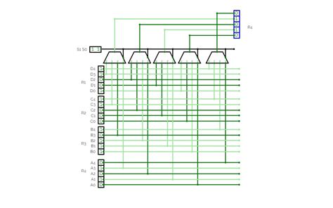 CircuitVerse 5 Bit Common Bus