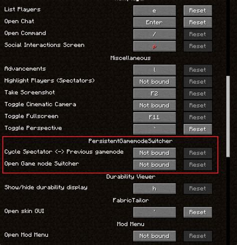 Persistent Gamemode Switcher Gallery