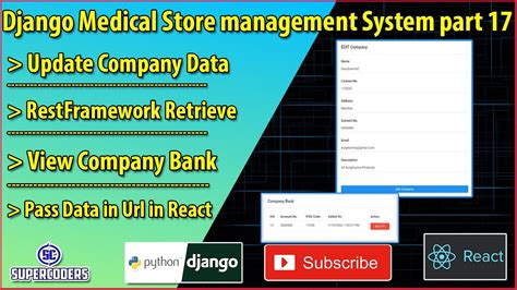 Python Django Medical Store Management Part 17 Update Company Data