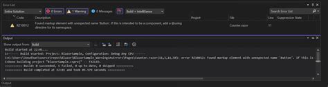 Treat Blazor Component Warnings As Errors Found Markup Element With Unexpected Name Jonathan