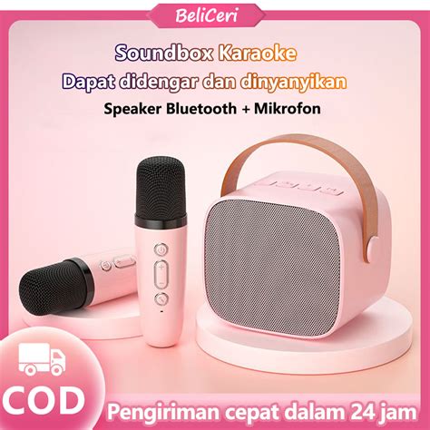 Jual Speaker Karaoke Bluetooth Speaker Bluetooth Mic Set Karaoke Speaker Wireless Mini