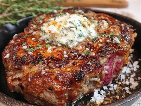 Perfect Cast Iron Ribeye Steak Recipe With Easy Garlic Herb Butter