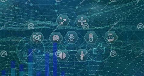 Image Of Network Of Connections With People Icons Over Binary Coding