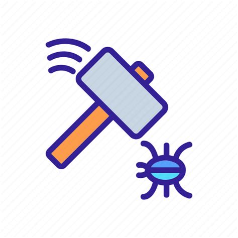 Antivirus Beetle Code Hammer Padlock Program Security Icon