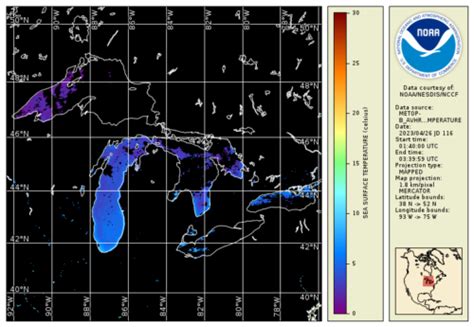 Satellite Data Coastwatch Great Lakes Node