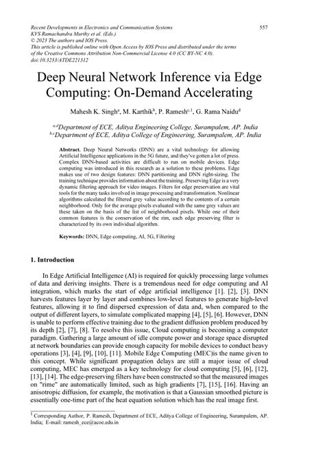 Pdf Deep Neural Network Inference Via Edge Computing On Demand