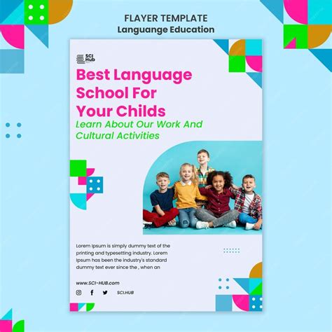 Free Psd Language Learning Flyer Template