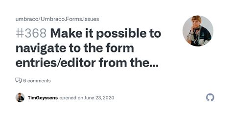 Make It Possible To Navigate To The Form Entrieseditor From The Form