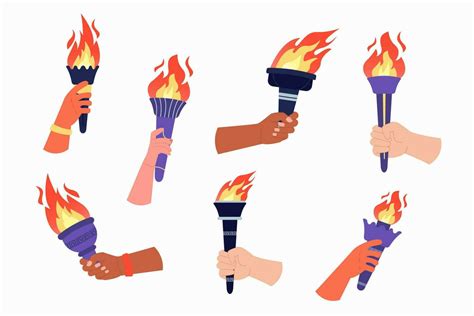 Holding Torch Vector Art Icons And Graphics For Free Download