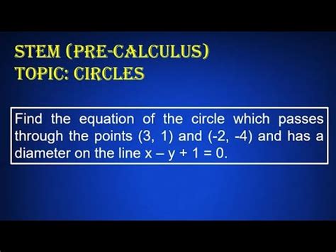 Pre Calculus Circles YouTube