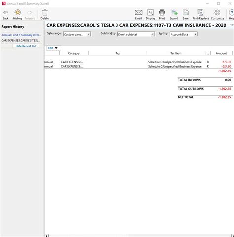 Any Way To Set Default Columns For Subreport — Quicken