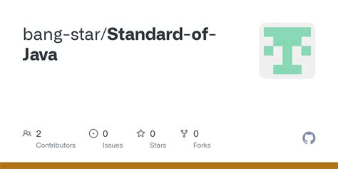 GitHub Bang Star Standard Of Java