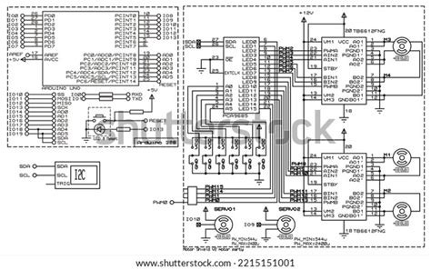 Schematic Diagram Electronic Device On Arduino Stock Illustration Shutterstock