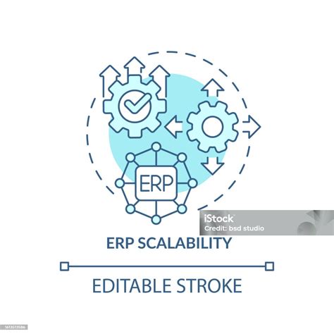 2d Customizable Erp Scalability Blue Icon Concept Stock Illustration Download Image Now Art 2d Customizable Erp Scalability Blue Icon Concept Stock Illustration Download Image Now Art